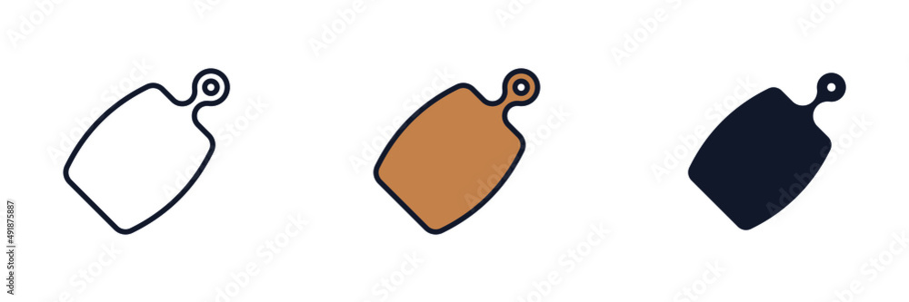 chopping board. Cutting board icon symbol template for graphic and web ...
