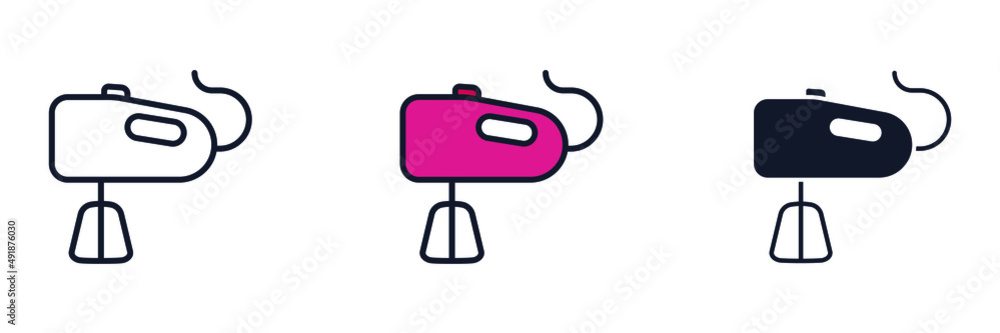 hand mixer icon symbol template for graphic and web design collection ...