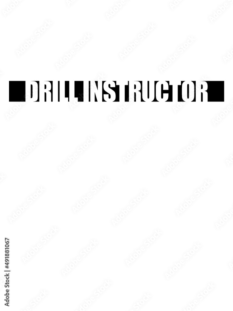 Logo Drill Instructor Stock Vector | Adobe Stock
