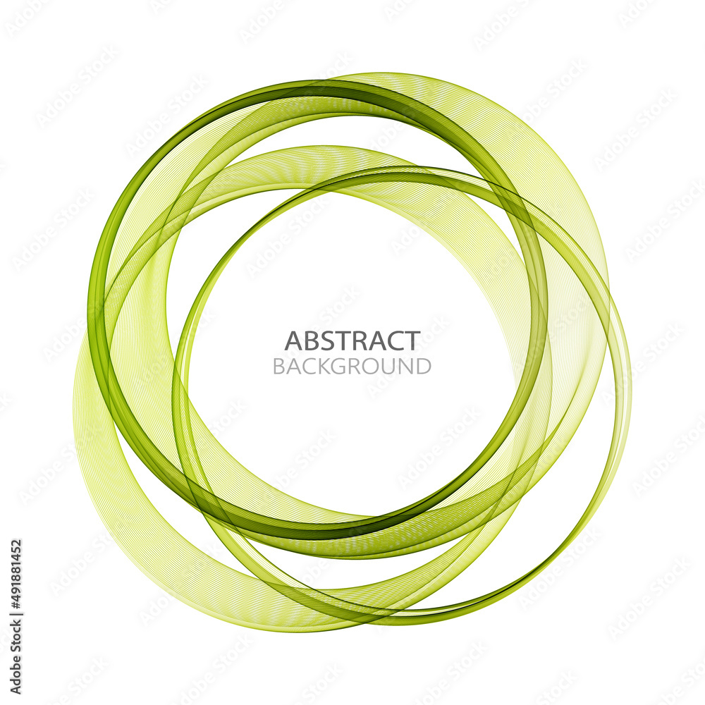 Abstract green circular wave background design, frame Stock Vector ...