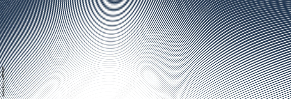 Linear abstract background, single color black vector design 3D lines ...