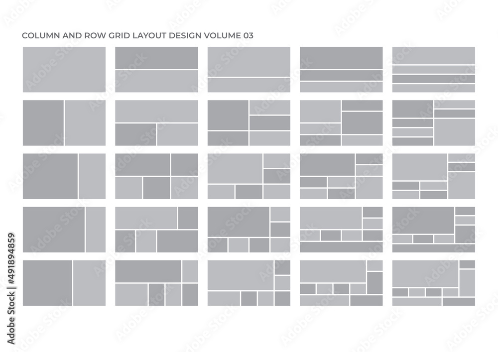 Column and Grid for Layout Design purpose composition vol 03 vector de ...