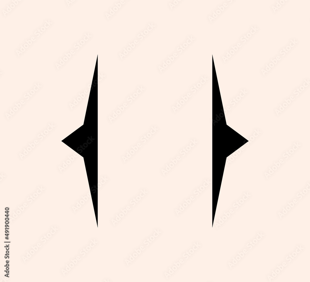 Curly braces punctuation mark black icon. Modern vintage brackets ...