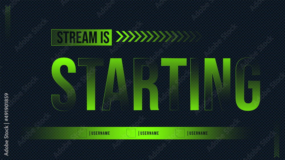 Offline gaming background template for streamer . Starting gaming ...