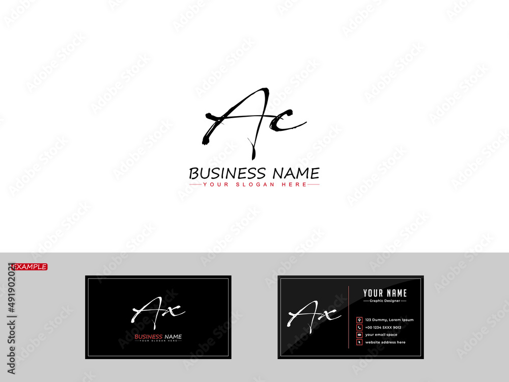 Handwritten AC a&c initial logo, Signature Ac Logo for brush cosmetics ...