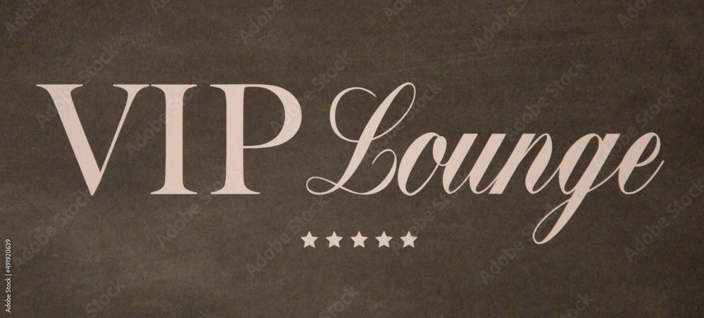 Schild VIP Lounge Stock Illustration | Adobe Stock