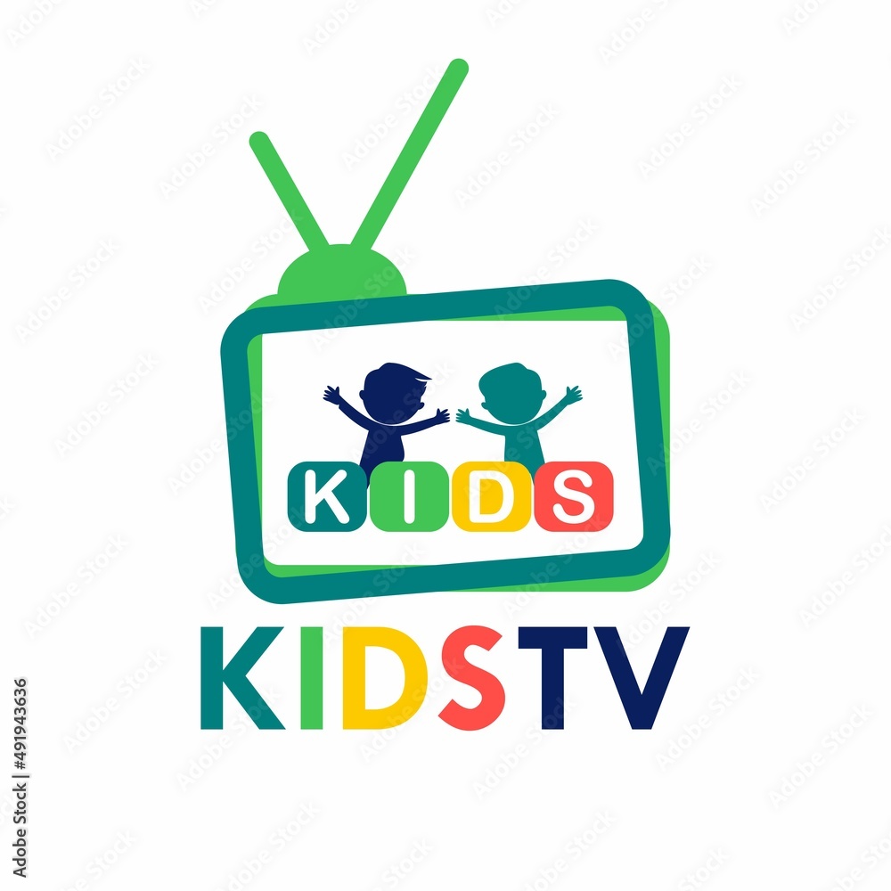 Kids tv design logo template illustration Stock Vector | Adobe Stock
