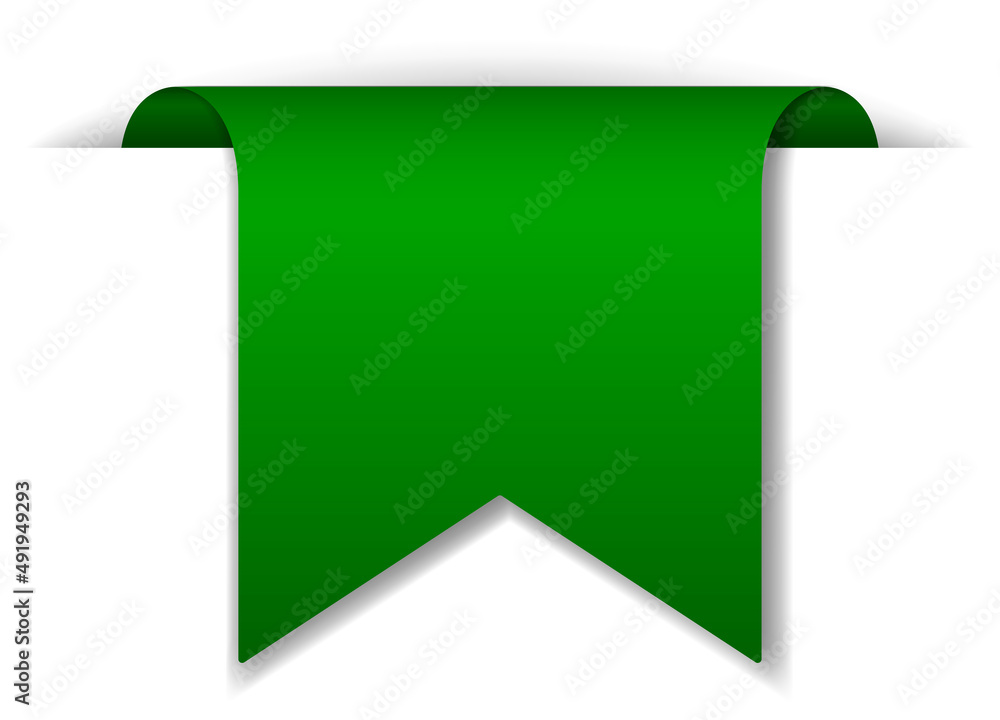 Green banner design on white background Stock Vector | Adobe Stock
