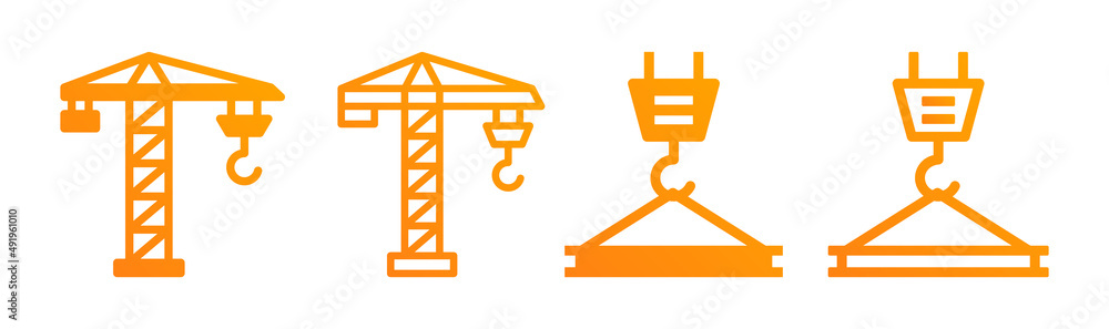 Crane icon collection. Construction Symbol vector illustration. Stock ...