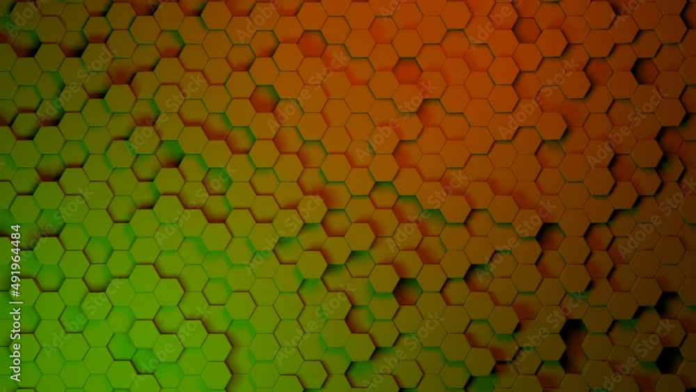 3d hexagon abstract background. Color structure and texture of ...