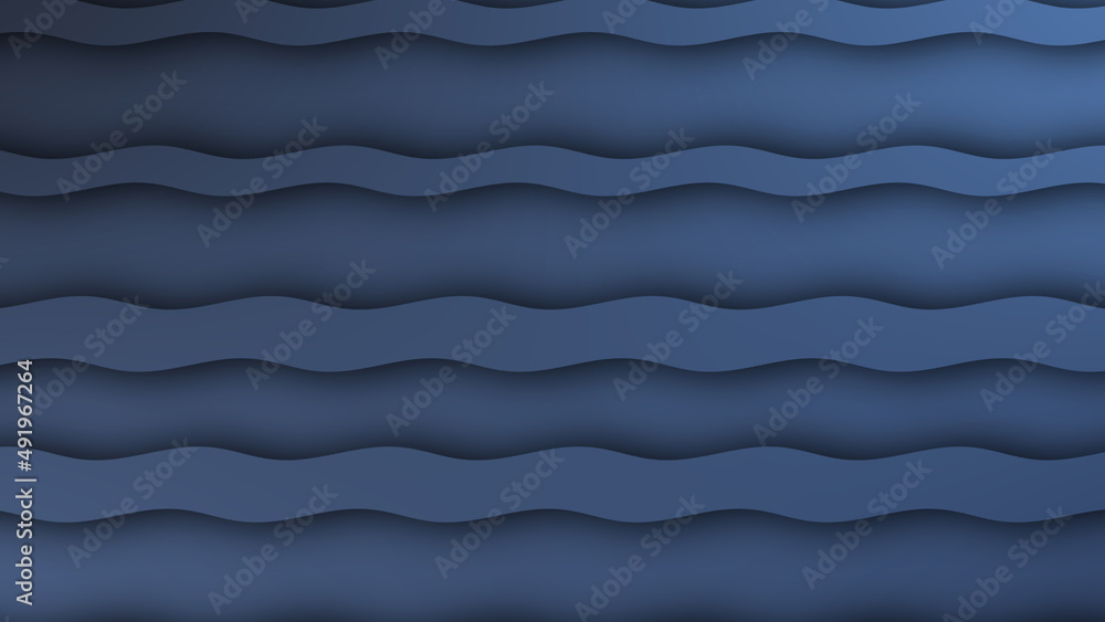 Simple blue waves sea landscape animated illustration. Stock ... Simple blue waves sea landscape animated illustration. Stock ...