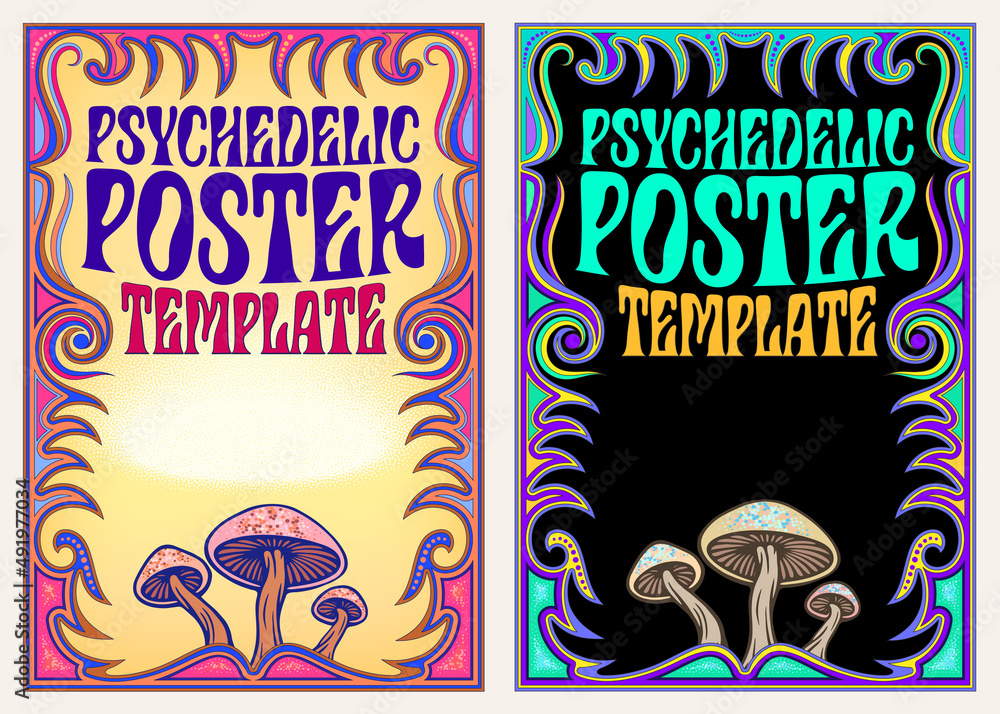 A pair of matching poster templates in different color schemes. These ...