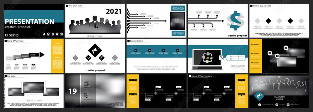 Presentation template. Elements of infographics on a white background ...