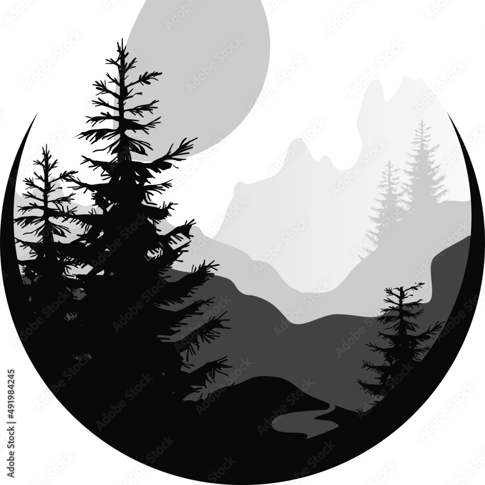Mountain Forest Silhouette Mountain Forest Silhouette