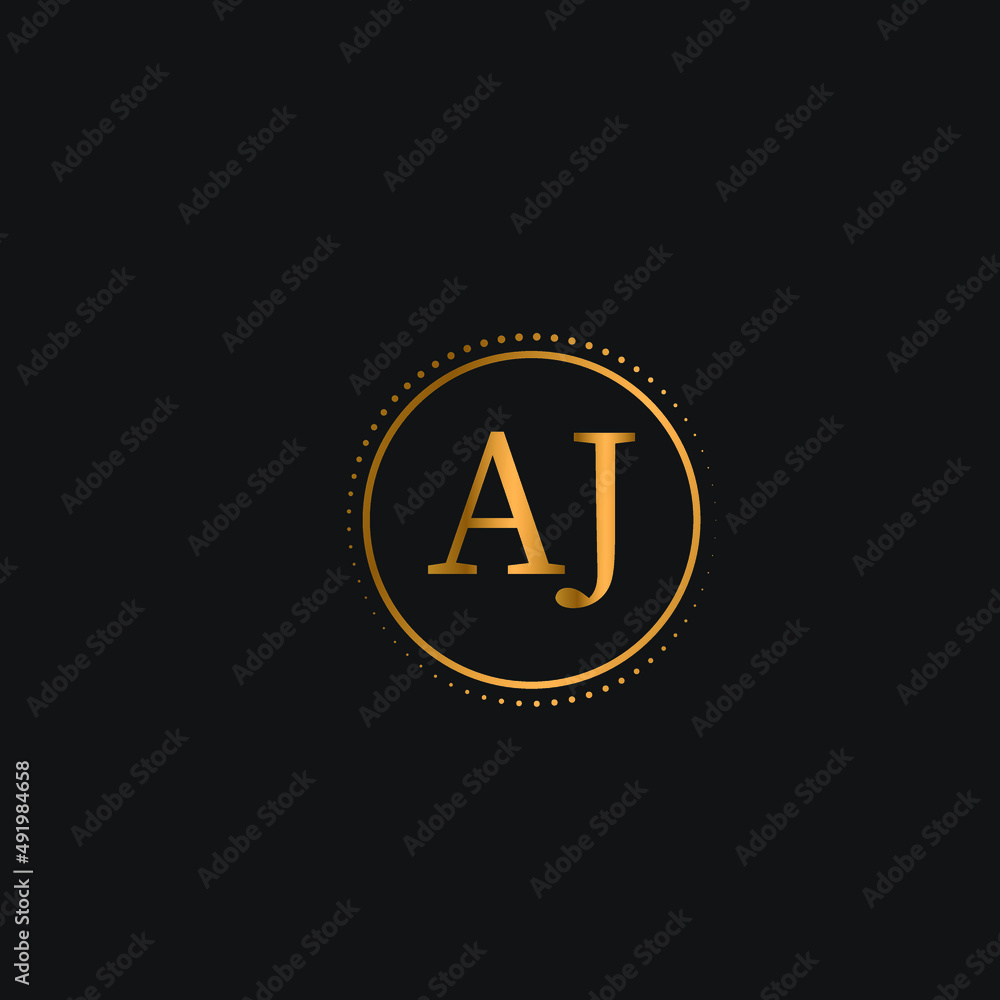 AJ letter design for logo and icon.vector illustration. Stock Vector ...