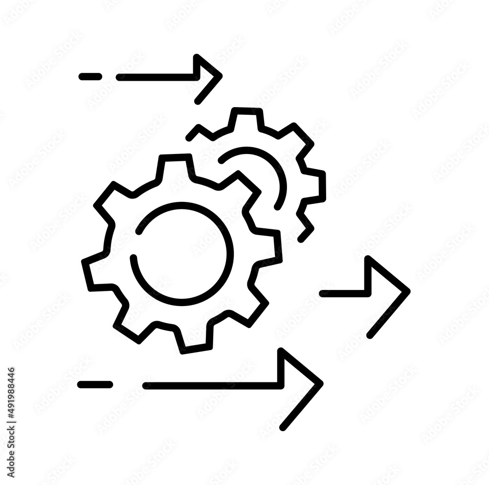 process management icon, optimization operation, fix strategy industry ...