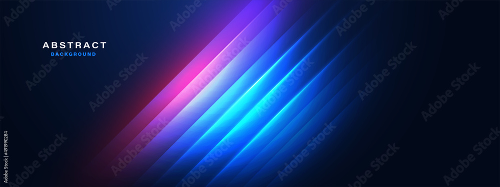 Abstract technology background with motion neon light effect.Vector ...