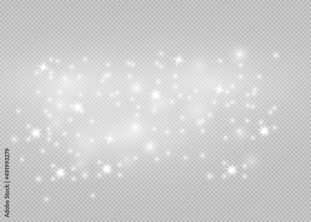 Abstract sparkling glitter texture. Shiny particle effect. Silver glittering space star dust ...