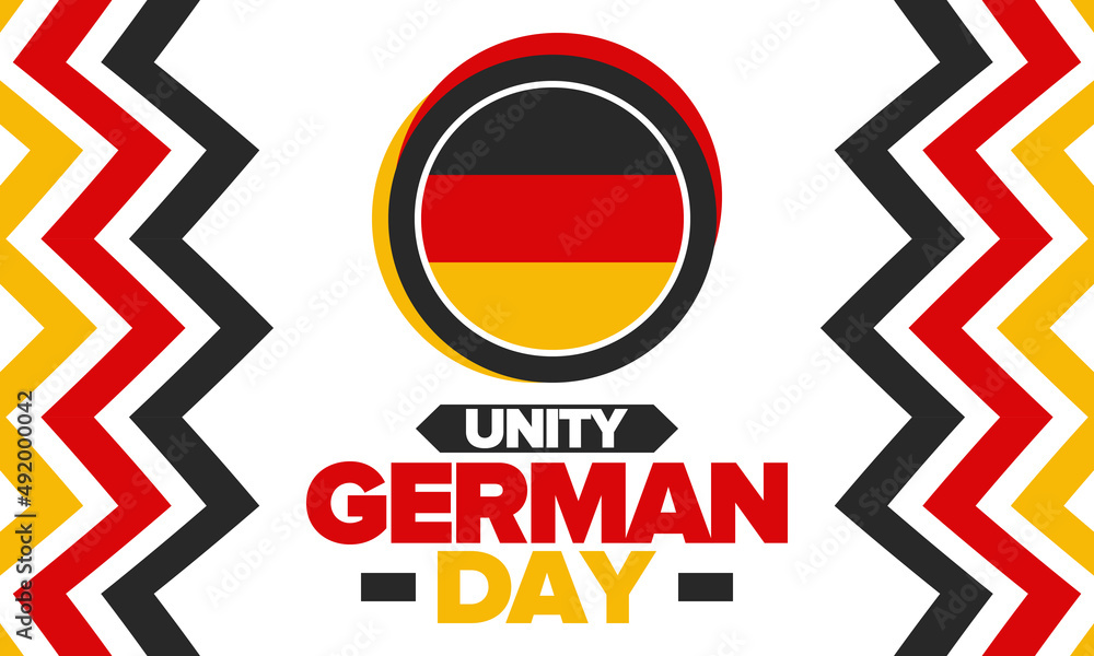 German Unity Day. Happy national holiday of unity, freedom and ...