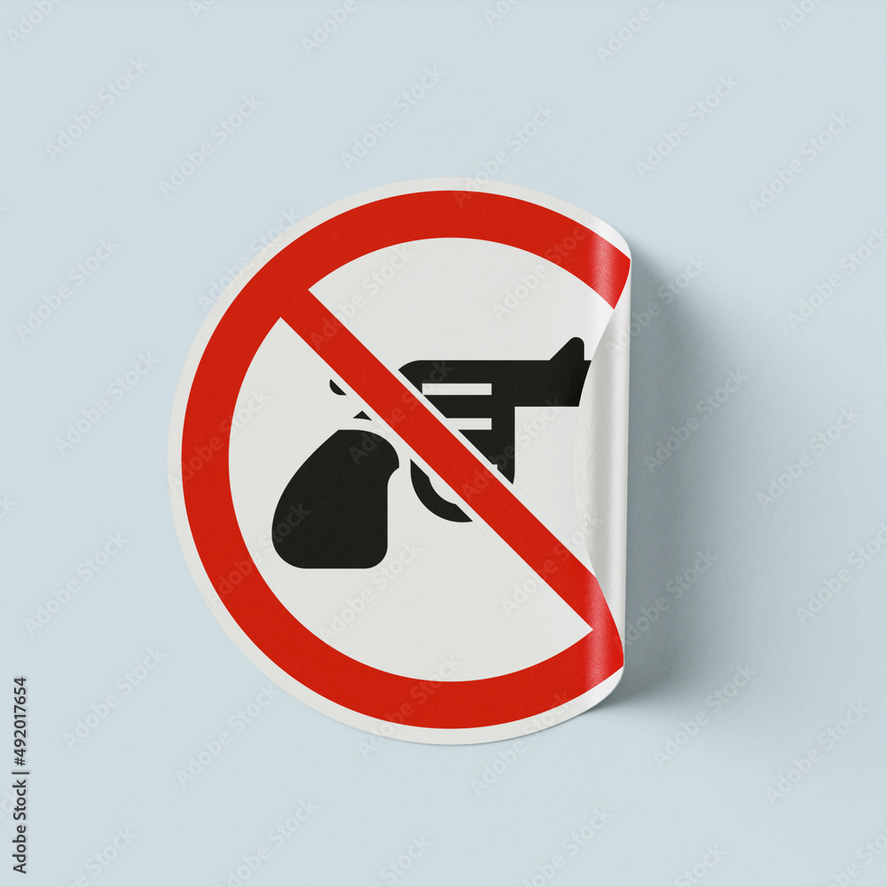 Panneau interdit arme Stock Illustration | Adobe Stock