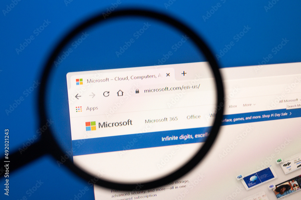 Ostersund, Sweden - March, 2022: Microsoft 365 web apps on a computer ...