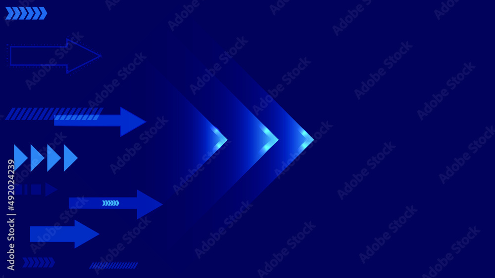 abstract technology arrow moving forward, technology digital data ...