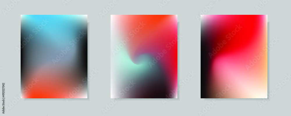 collection of abstract multicolor gradient vector cover backgrounds ...