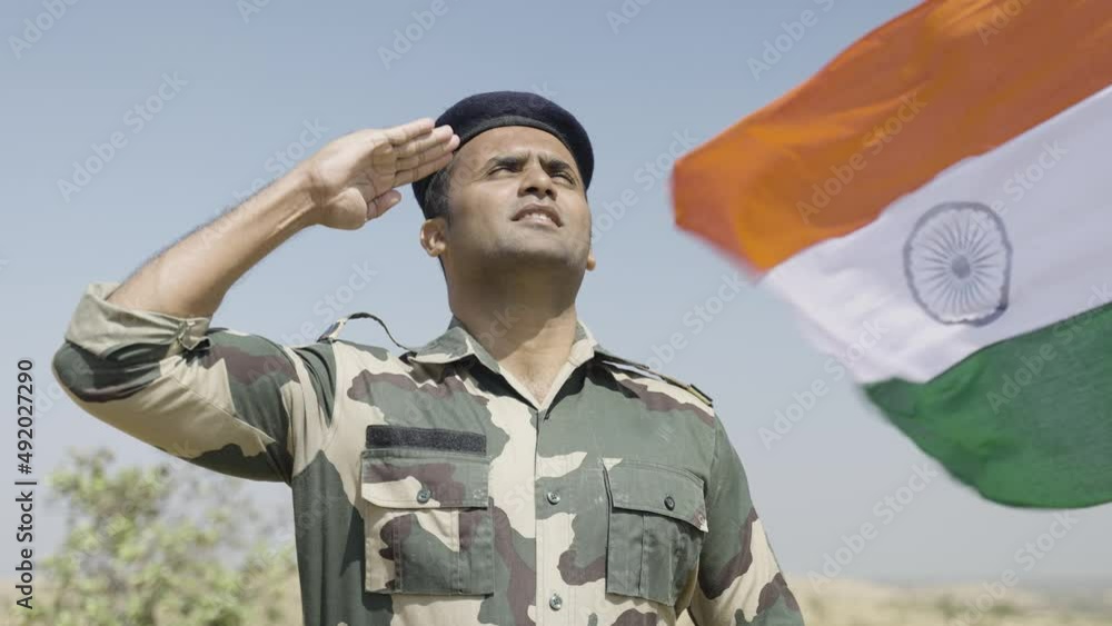 Indian Army Soldiers Saluting