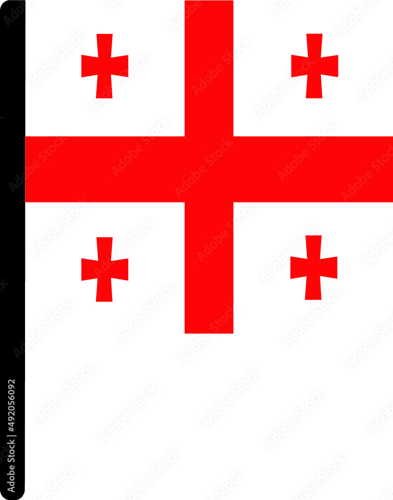 Flag of Georgia vector illustration Stock Vector | Adobe Stock