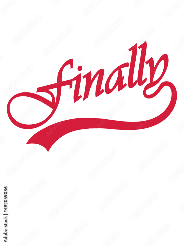 Finally Logo Text Stock Vector | Adobe Stock