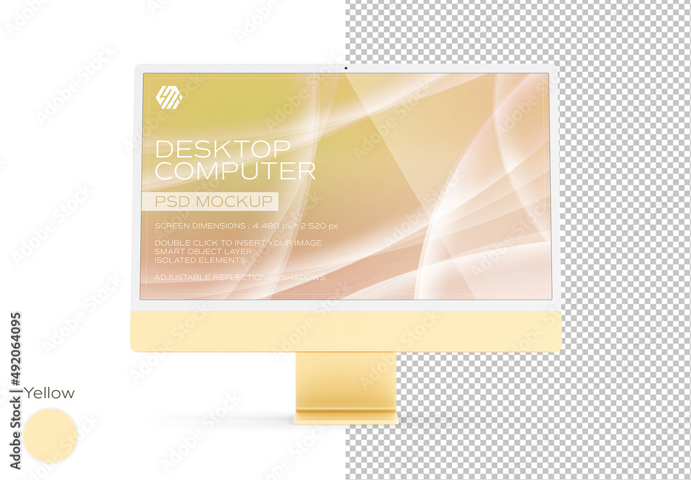 Desktop Computer Mockup Stock Template | Adobe Stock