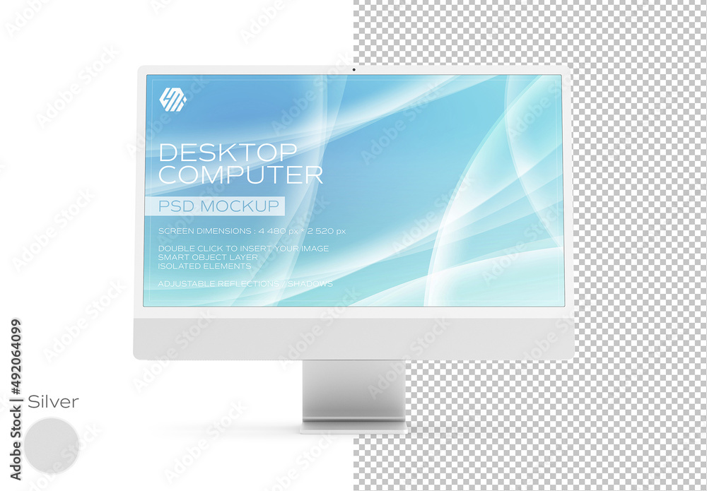 Desktop Computer Mockup Stock Template | Adobe Stock