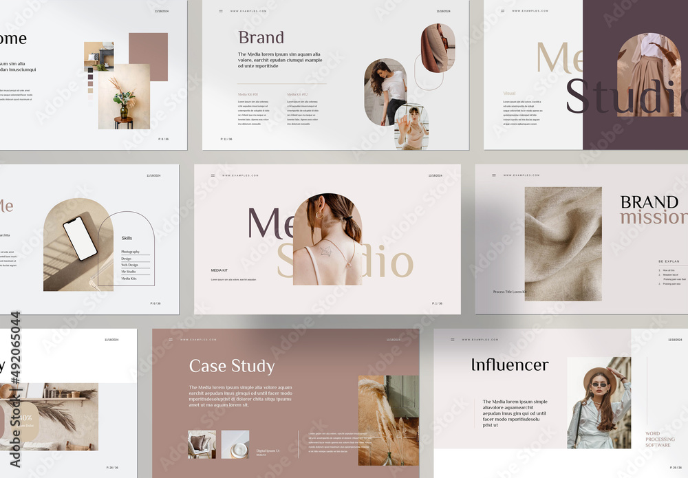 Media Kits Presentation Layout Stock Template | Adobe Stock
