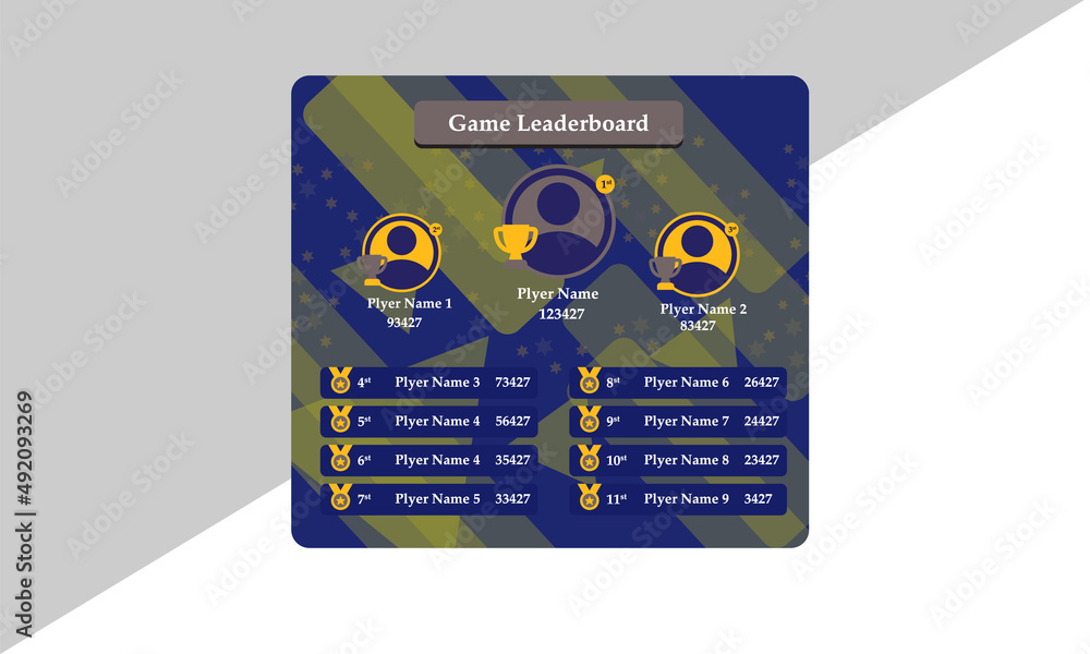 game leaderboard. abstract colorful game leaderboard design Stock ...