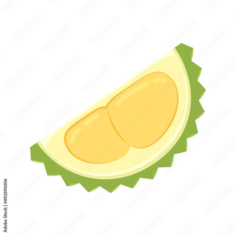 Durian cartoon vector. Durian on white background. Durian logo design ...
