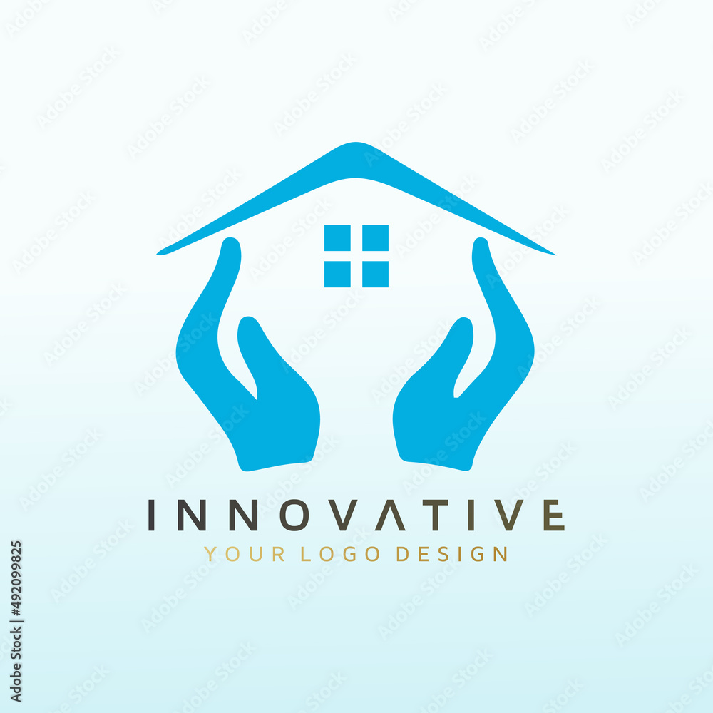 Helping Hand Homes logo design Stock Vector | Adobe Stock