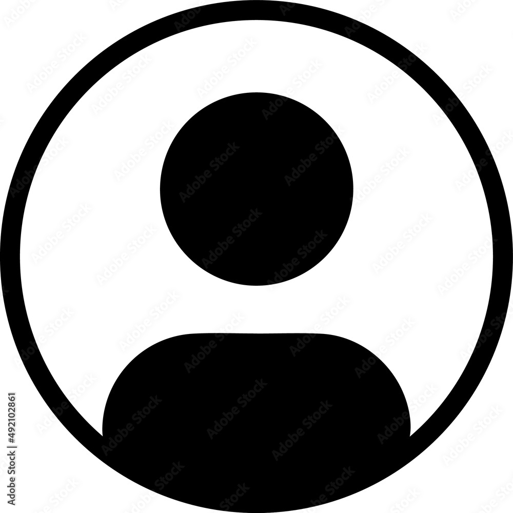 Monochrome icon. people icon design. User icon in flat style. user sign ...