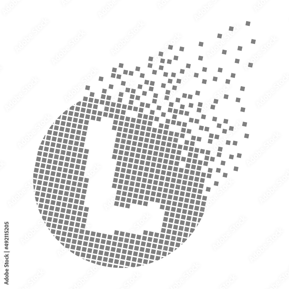 Round letter L fast pixel dots. Pixel art with letter L. Integrative ...
