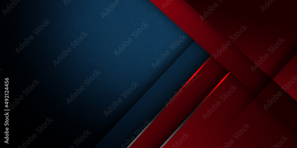 Elegant navy blue background with red overlap layer Stock Illustration ...