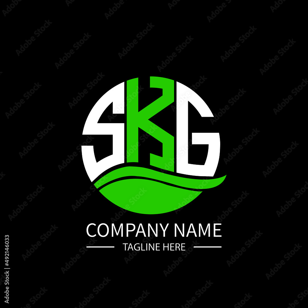 SKG logo monogram isolated on circle element design template, SKG ...