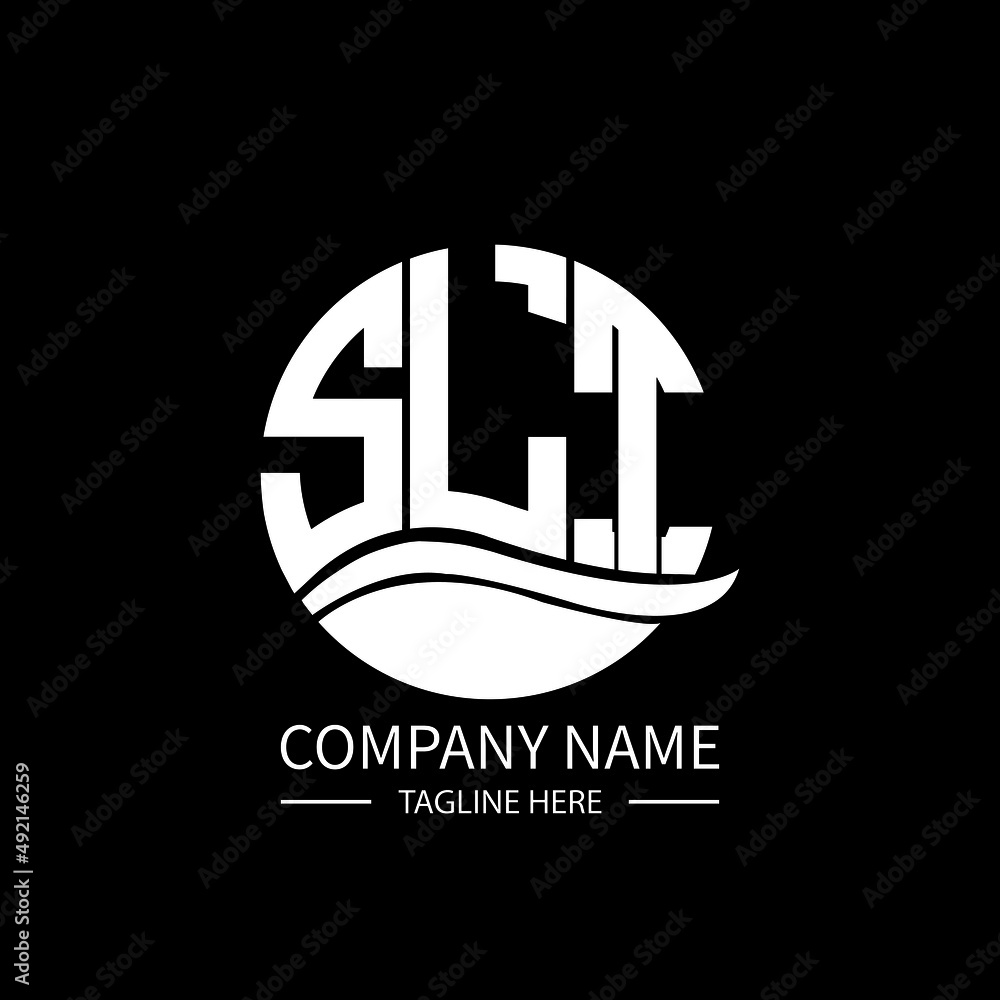 SLT logo monogram isolated on circle element design template, SLT ...