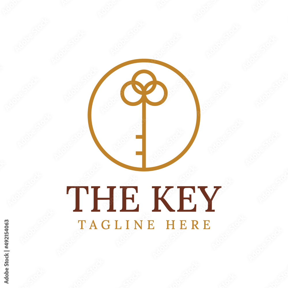 luxury key logo design Stock Vector | Adobe Stock
