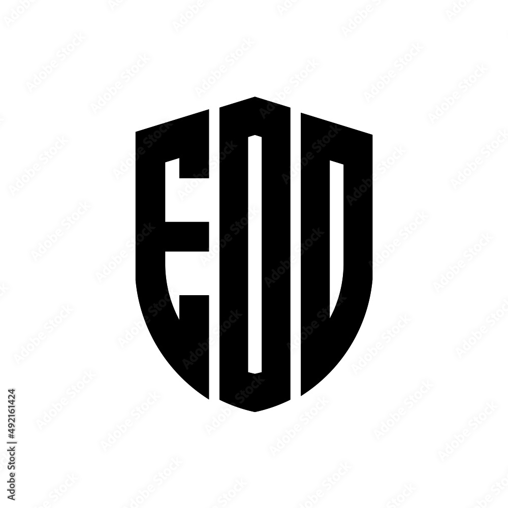 EDD letter logo design. EDD modern letter logo with black background ...