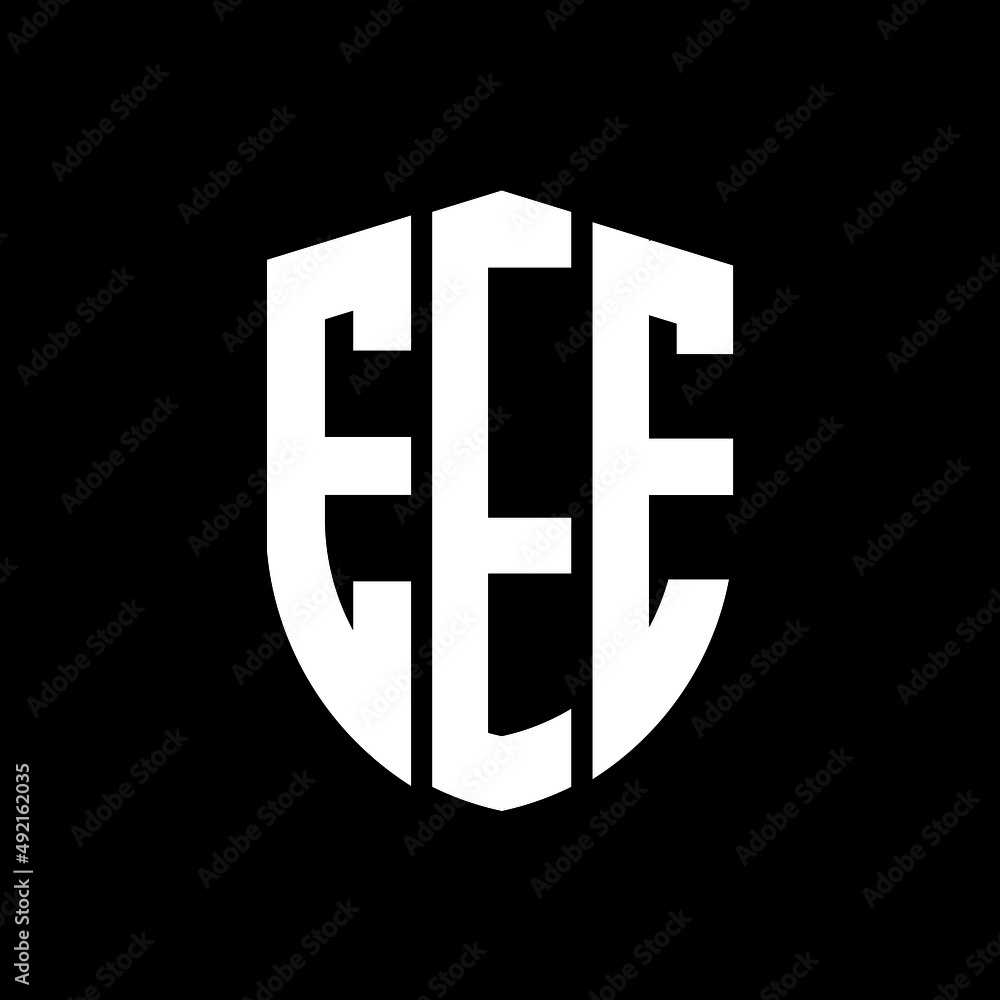 EEE letter logo design. EEE modern letter logo with black background ...