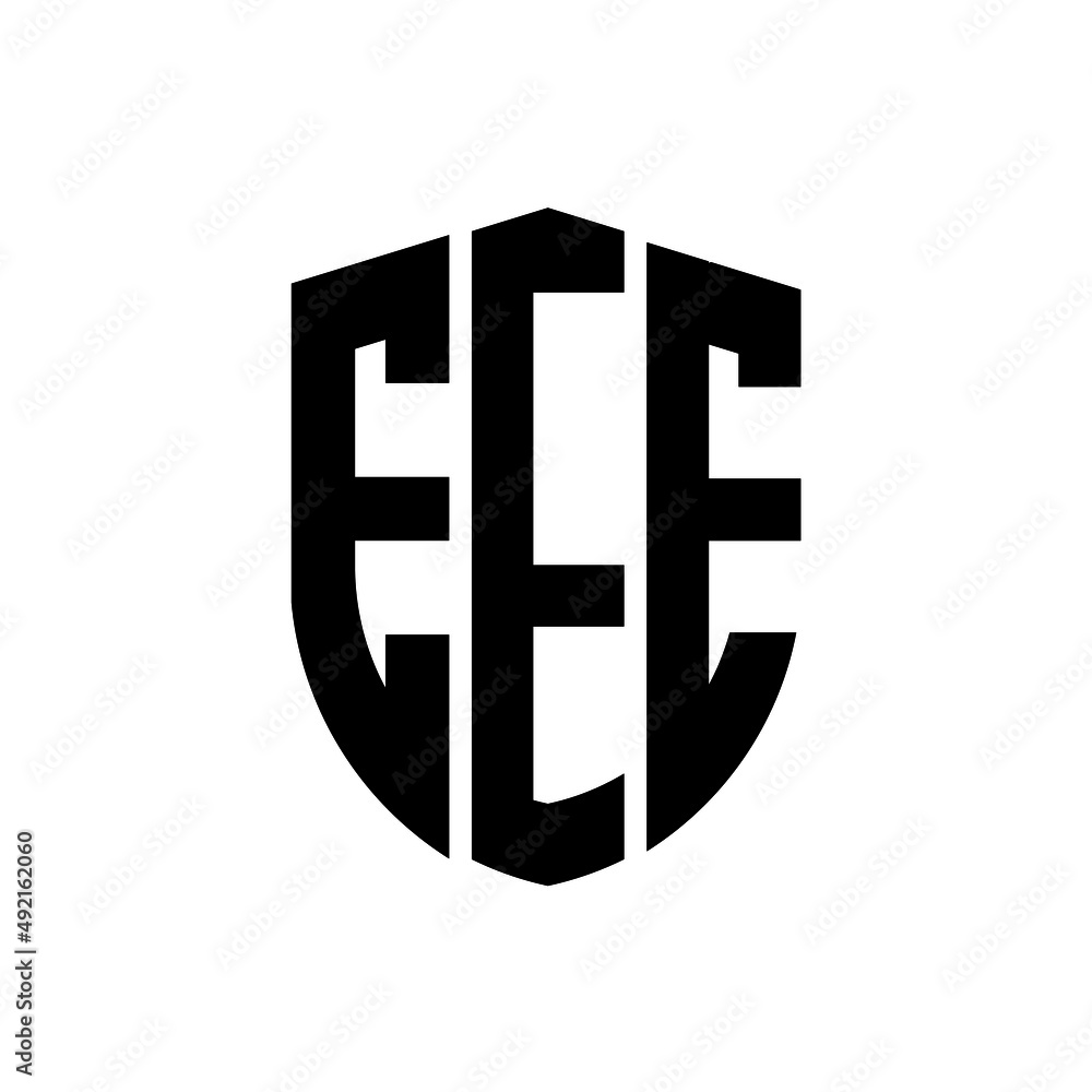 EEE letter logo design. EEE modern letter logo with black background ...