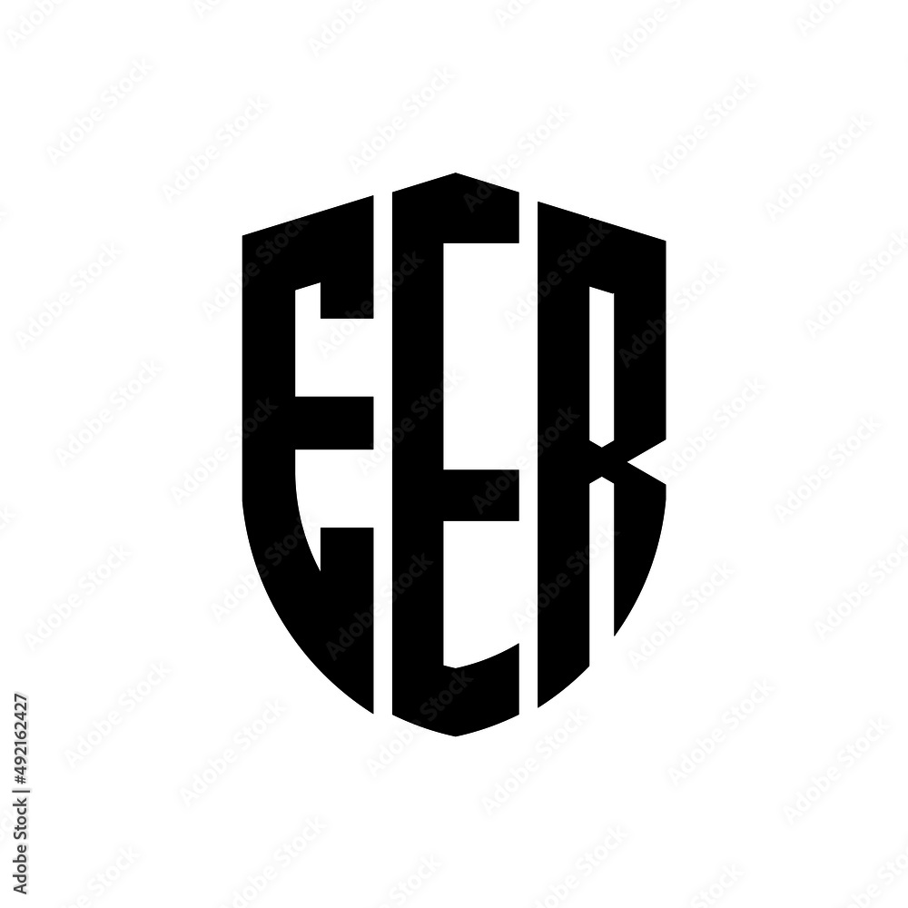 EER letter logo design. EER modern letter logo with black background ...