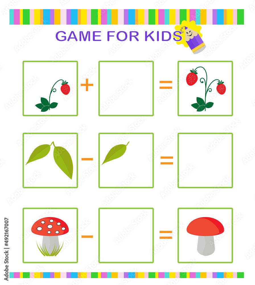 A game for children. Preschool worksheet activity. Printable worksheet ...