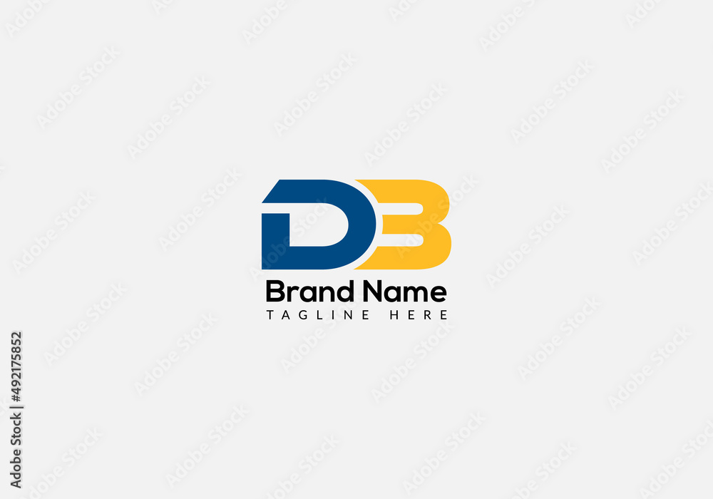 Abstract DB letter modern initial lettermarks logo design Stock Vector ...