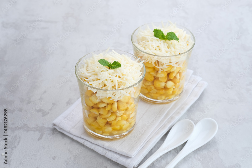 Jasuke (Jagung Susu Keju) is a traditional Indonesian snack, steamed ...