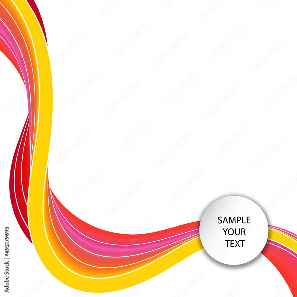 Volumetric 3D wave. Layout for presentation. Design element. eps 10 ...